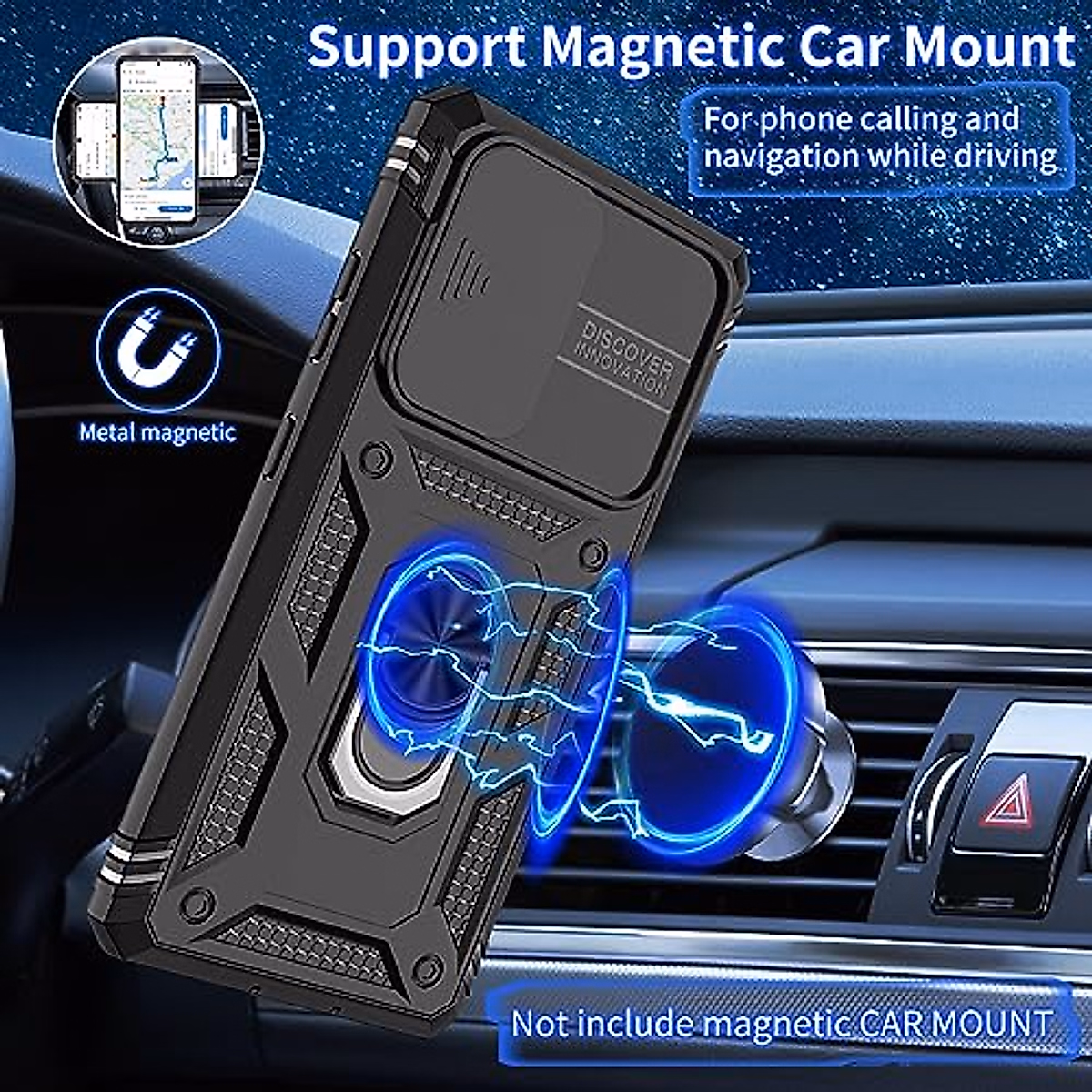 IYTRRYH for Samsung Galaxy S23 Ultra Case Compatible with Magnetic Wireless Charging with Screen Protectors, S26 Ultra Case Built-in Kickstand Ring Military Grade Drop Protection Shockproof Pink