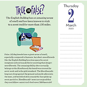 Dog Trivia Page-A-Day Calendar 2023: Dog Quotes, Dog Jokes, True or False, Owner's Tips, Famous Dogs, Know Your Breeds, and More!