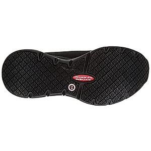 Skechers Women's Athletic lace up Arch Fit Sr Health Care Professional Shoe, Black, 7.5