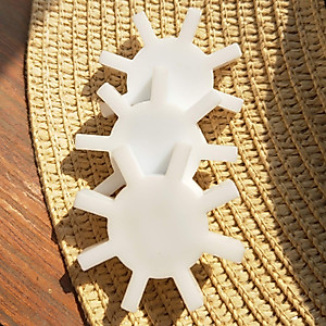 (Set of 3) Magnetic Stirrer Stir Bar PTFE Magnetic Mixer Stir Bars Gear Shape