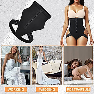 FEELJAM Cuff Tummy Trainer Exceptional Shapewear,Women's Cuff Tummy Trainer with Butt Lift (Black, 5XL)