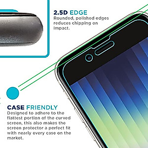 Tech Armor HD Clear Film Screen Protector Designed for Apple NEW iPhone SE 3 (2022), iPhone SE 2 (2020), iPhone 7 and iPhone 8 (4.7 Inch) 4 Pack