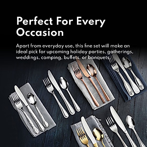 New Star Foodservice 58871 Slimline Pattern, 18/0 Stainless Steel, 60-Piece Flatware Set