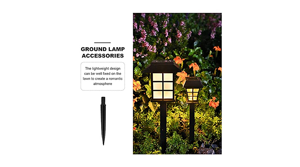 Durable Black Ground Spikes for Outdoor Lights - 20 Pcs