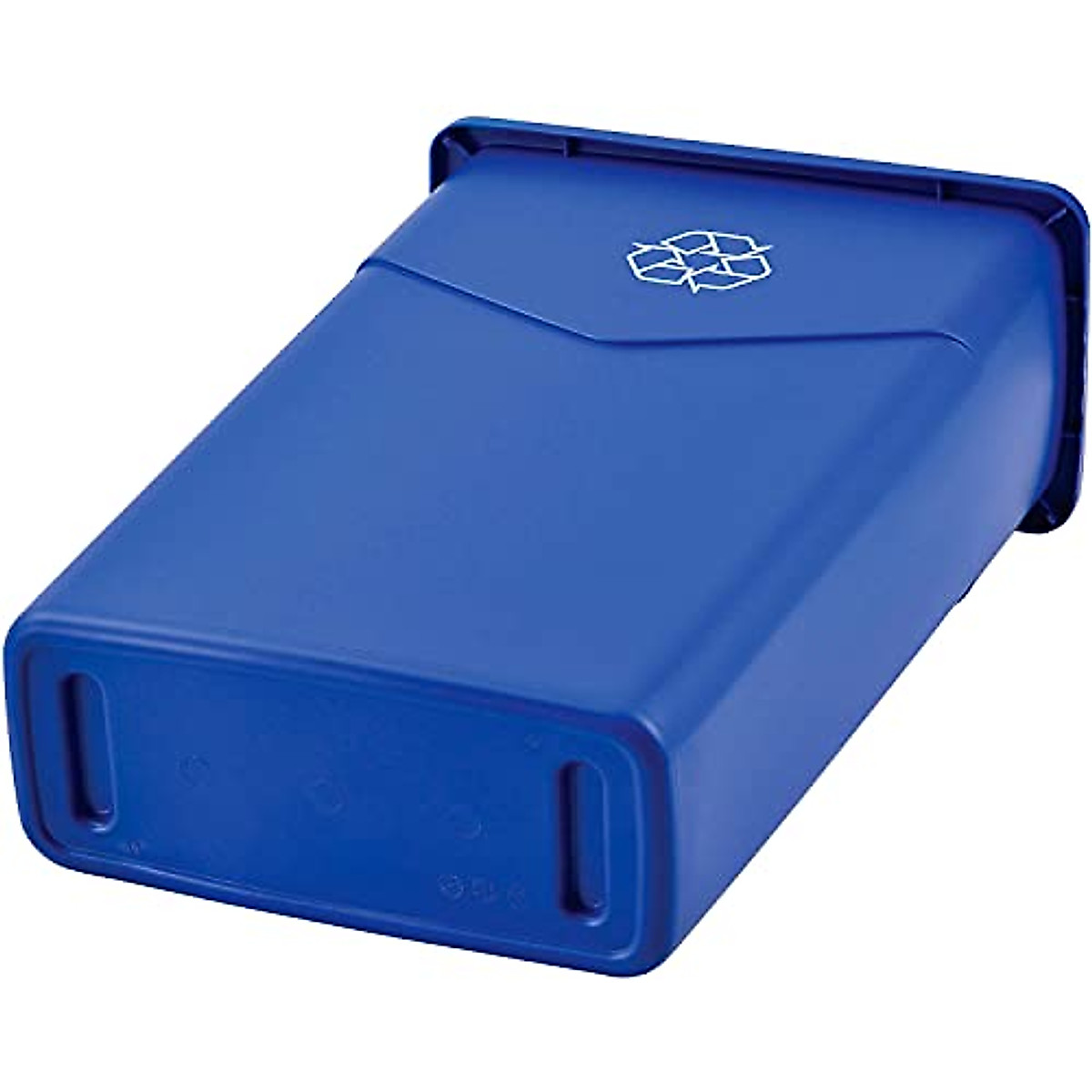 Global Industrial 23 Gallon Slim Recycling Container, Blue
