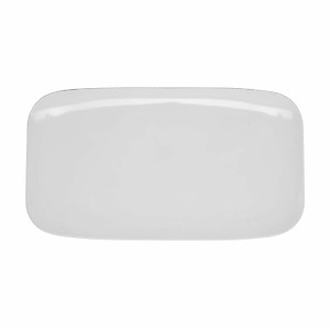 G.E.T. CS-6113-W 18" x 9.75" Rect. Plate, White, Large