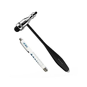 MDF Instruments Tromner Neurological Reflex Hammer with Built-in Brush and MDF LUMiNiX Illuminator Medical Professional Diagnostic Penlight