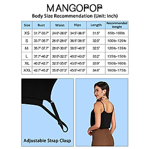 MANGOPOP Women's Bodysuit V Neck Spaghetti Strap Tank Tops Cami Backless Sleeveless Loose Fit Blouse Body Suits Sexy Casual