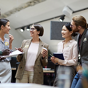 350 Pack Hello My Name is Stickers Identification Badges, 3.5" X 2.25" Peel and Stick for Conferences, Offices and Schools - Made in The USA (Floral)