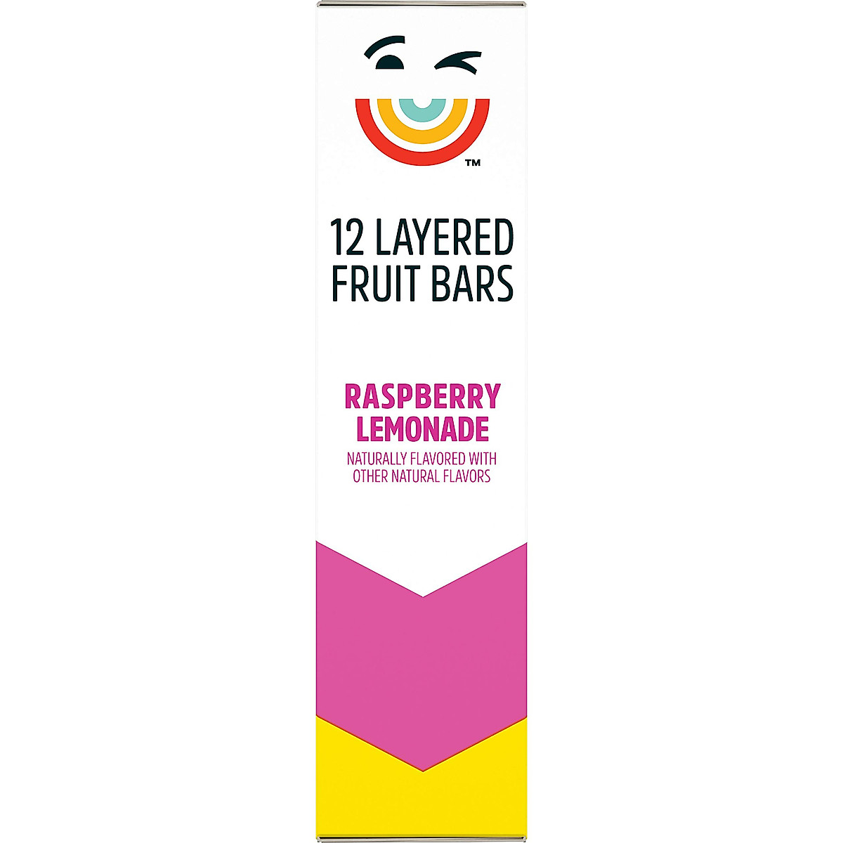 Pure Organic Layered Fruit Bars, Gluten Free and Vegan, Kids Fruit Snacks, Raspberry Lemonade, 6.2oz Box (12 Bars)