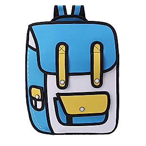 W-FIGHT 3D Jump Style School Bags 2D Drawing From Cartoon Backpack Paper Shoulder Bag Comic Bookbag for Boys Girls Christmas Gift