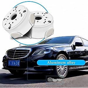 (Metal Aluminum & Waterproof) Junction Box Mount Bracket, Universal for Bullet Security Camera, Aluminum Waterproof Hide Cable Junction Box Compatible with Solar Panel, Fits Wall Ceiling