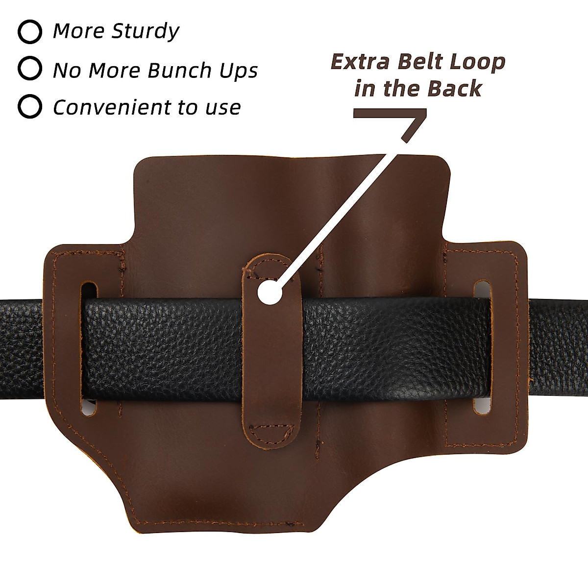 Intotal Multitool Sheath for Belt, EDC Leather Sheath,Brown Leather Belt Pouch for Work and Daily Use,Multi-Kit Gifts for Men, Belt Organizer for Pen Holder/Key Fob/Flashlight Sheath