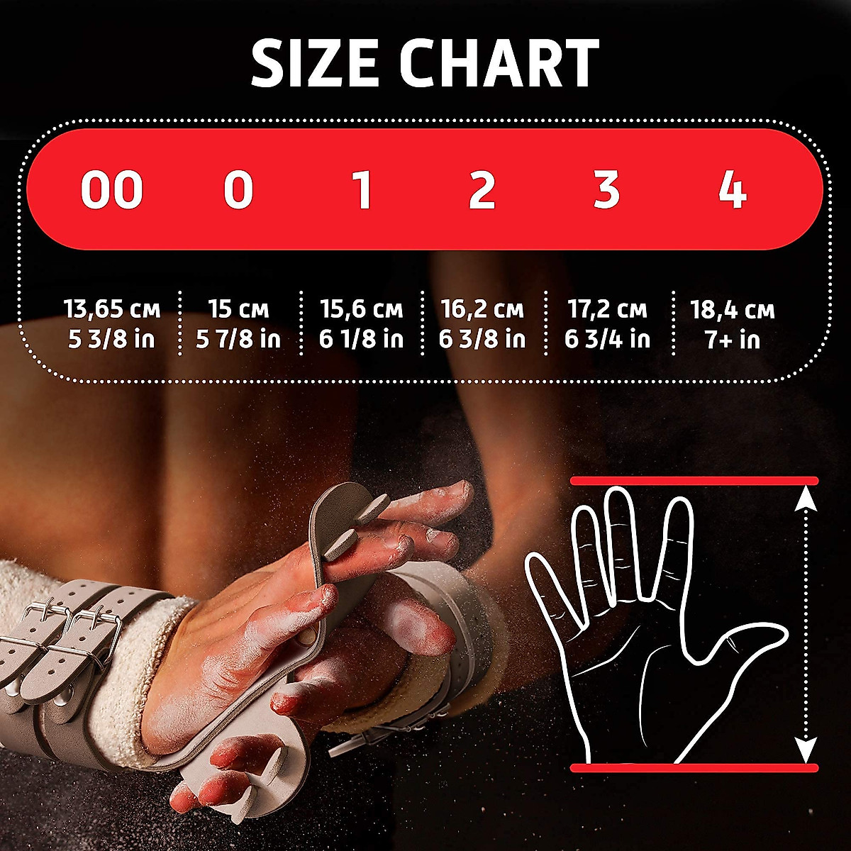 ZHEZHERA Authentic Dowel Gymnastics Grips for Girls (Double Buckle - Sold in Pairs) | Hand Guards | Palm Grips for Uneven Bars (1 | Small)