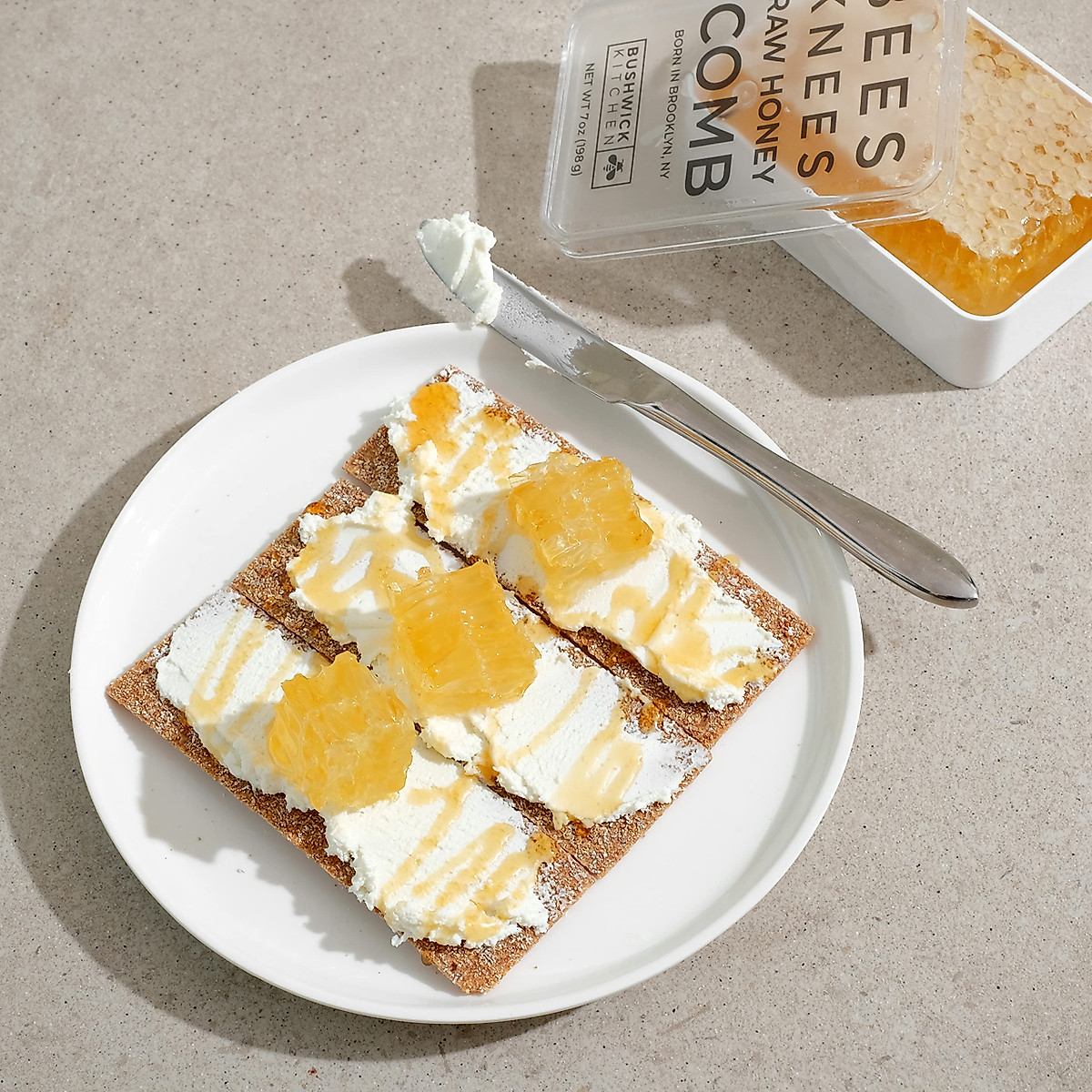 7oz Acacia Honeycomb, 100% Edible Raw Honeycomb in Double Sealed Packaging, Gluten Free Paleo Gourmet Gift