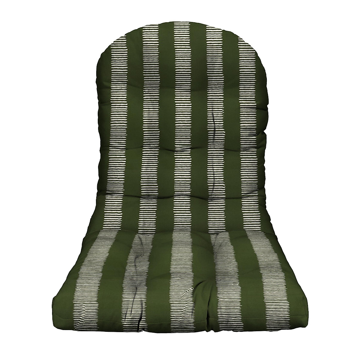 RSH DECOR Indoor Outdoor Single Tufted Adirondack Chair Seat Cushion, (Dash Tropical Green Stripe),42.5'' x 21''