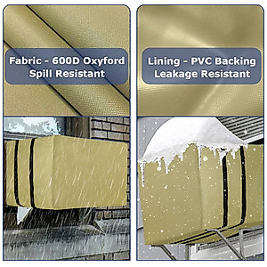 ONELIGHT Window Air Conditioner Unit Cover - AC Covers for Outside,Fit up to 17"x13"x12"