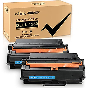 v4ink Compatible Toner Cartridge Replacement for Dell 331-7328 RWXNT DRYXV Work with B1260dn B1260dnf B1265dnf B1265dfw Printer, 2-Pack