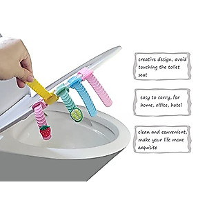 10PCS Toilet Seat Lifter Handle,Toilet Lid Lifter,Toilet Seat Cover Lifer,Toilet Seat Holder Lift Tools,Bathroom Toilet Accessories for Home,Office,Hotel.Make Your Life More Hygienic.XIWUMOER