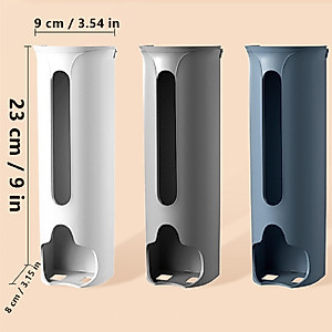 JQUAL 3 Pcs Wall Mounted Underwear Storage Box, Wall Mounted Socks Panties Storage Box, Underwear Storage Organizer Dispenser, Punch Free Multifunctional Storage Box (Blue)