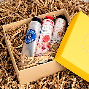 Uptotop 4oz Crinkle Cut Paper Shred Filler for Gift Wrapping Basket Filling, Birthday, Christmas, Thanksgiving, Wedding, Mother's Day, Kraft (4 oz)