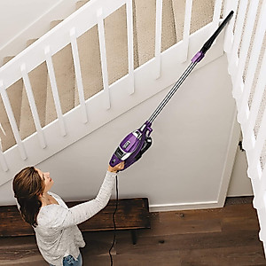 Shark Rocket Corded Ultra-Light Vacuum with Zero-M Anti-Hair Wrap Technology, XL Dust Cup, Hand Vacuum Mode, & Swivel Steering (ZS351), Plum Purple (Renewed)
