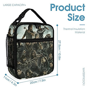 Waterproof Durable Insulation Lunch Bags The Apocalyptic Walking Horror Drama Dead Lunch Bag Fruit Bags Storage Bag for Beach Lunch Box Storage Organizer