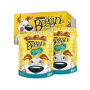 Purina Beggin' Strips With Real Meat Dog Treats, With Bacon and Peanut Butter Flavor - (2) 26 oz. Pouches