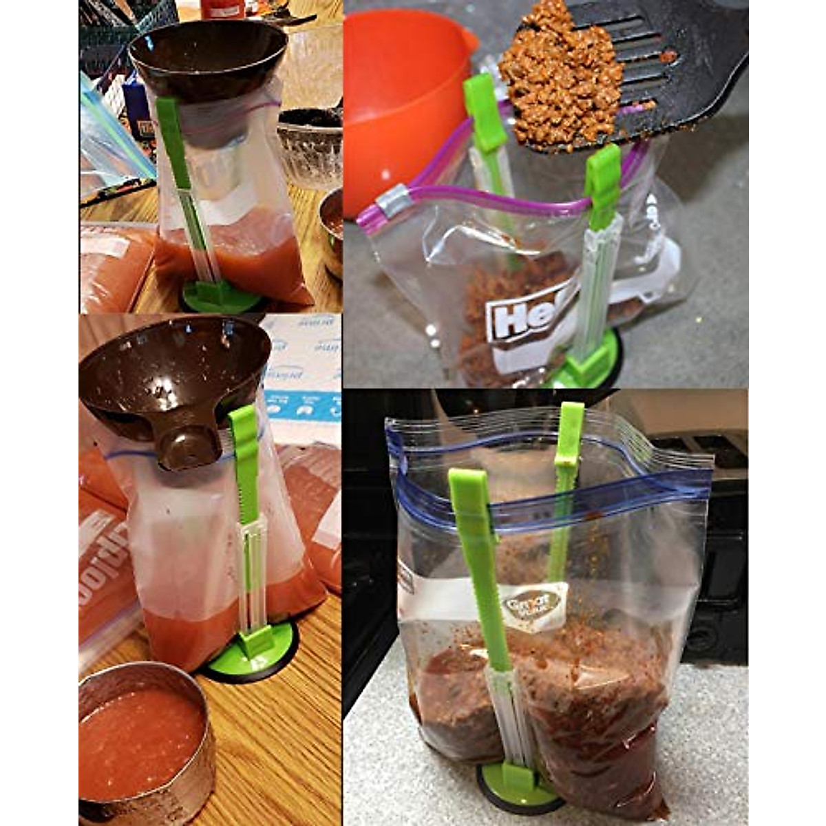 Plastic Bag Holder, 2Pcs Bag Holder For Plastic Bags, Baggy Rack Holder For Food Prep Bag Plastic Freezer Bag Ziplock Bag Holder Stand, Meal Planning Prep Bag Holder, Bag Stand Holder, Bag Drying Rack