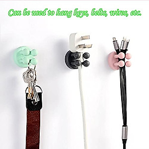 FISHEVO 12PCS Self Adhesive Silicone Hooks, Shower Razor Holder Hooks, Wall Mounted Plug Holder Hooks, Shower Wall Hooks for Hanging Towel