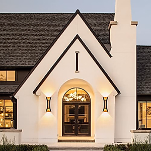 rosysky Outdoor Wall Light 30W LED Modern Exterior Light Fixture Black Aluminum Outdoor Sconces Wall Lighting Waterproof for Porch Patio Garage