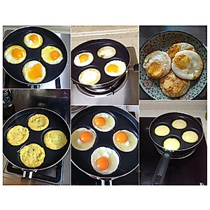 Nadalan Frying Pan Non - Stick Pan Pan Fried Egg Pot Pancake Divided Fried Eggs Pancakes etc 24CM