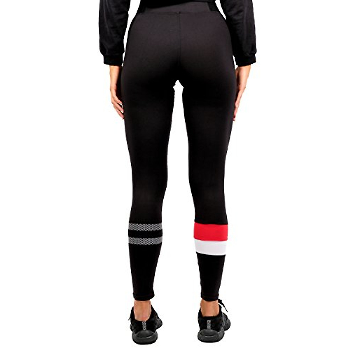 Ultra Game NBA Chicago Bulls Womens Leggings Perimeter Fitness Sport Yoga Pants, Black, Medium