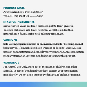 iHeartDogs Hemp Calming & Mobility Chews for Dogs - Dog Anxiety Relief Bites with Hemp - Bacon Flavored Dog Calming Treats for Anxiety, Stress, & Joint Movement