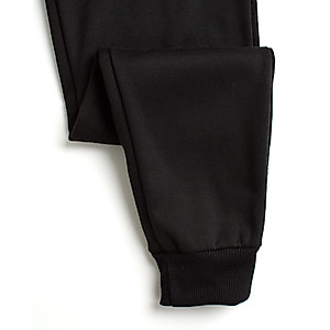 Real Love Girls' Jogger Set - 2 Piece Basic Fleece Solid Full Zip Hoodie and Sweatpants (Size: 7-16), Size 10-12, Black