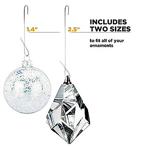 150 Pack Christmas Ornament Hooks – Great Xmas Ornament Hangers for Christmas Tree Decoration (Silver)