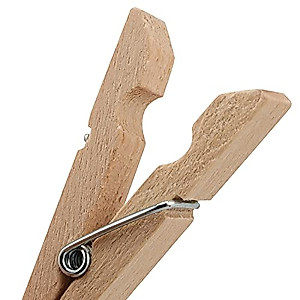 MANCHAP 200 Pack Natural Wooden Clothespins, Small Clothes Pins Wooden Clothes Pegs, Wood Clothing Pins Wooden Clips for Clothes, Photos, Crafts Display, 1.7 Inch Long