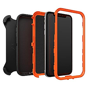 OtterBox iPhone 11 Defender Series Case - RT BLAZE EDGE (BLAZE ORANGE/BLACK/RT EDGE GRAPHIC), rugged & durable, with port protection, includes holster clip kickstand, Camo