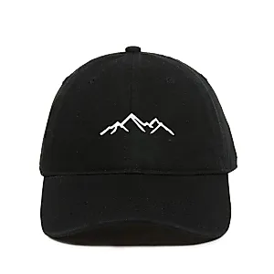 DSGN By DNA Mountain Outdoors Baseball Cap Embroidered Cotton Adjustable Dad Hat Black