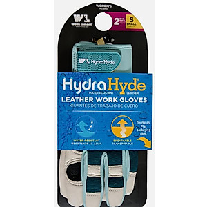 Generic Women's Small Teal and Purple Water-Resistant HydraHyde Leather Gardening Gloves