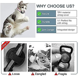 Upgraded AirTag Cat Collar, FEEYAR Integrated GPS Cat Collar with Apple Air Tag Holder and Bell [Pink], Safety Elastic Band Tracker Cat Collars for Girl Boy Cats, Kittens and Puppies 9-13 Inch