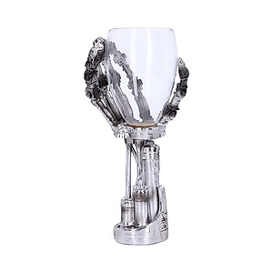 Nemesis Now B1457D5 Terminator Hand Goblet 19cm Silver, Resin w/Stainless Steel Insert
