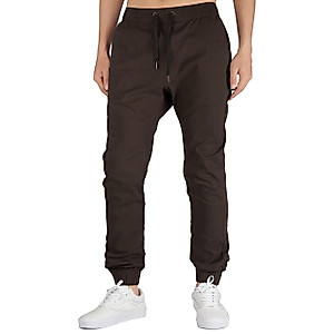 ITALYMORN Jogger Pants for Men Breathable Casual Pants (Dark Brown, XX-Large)