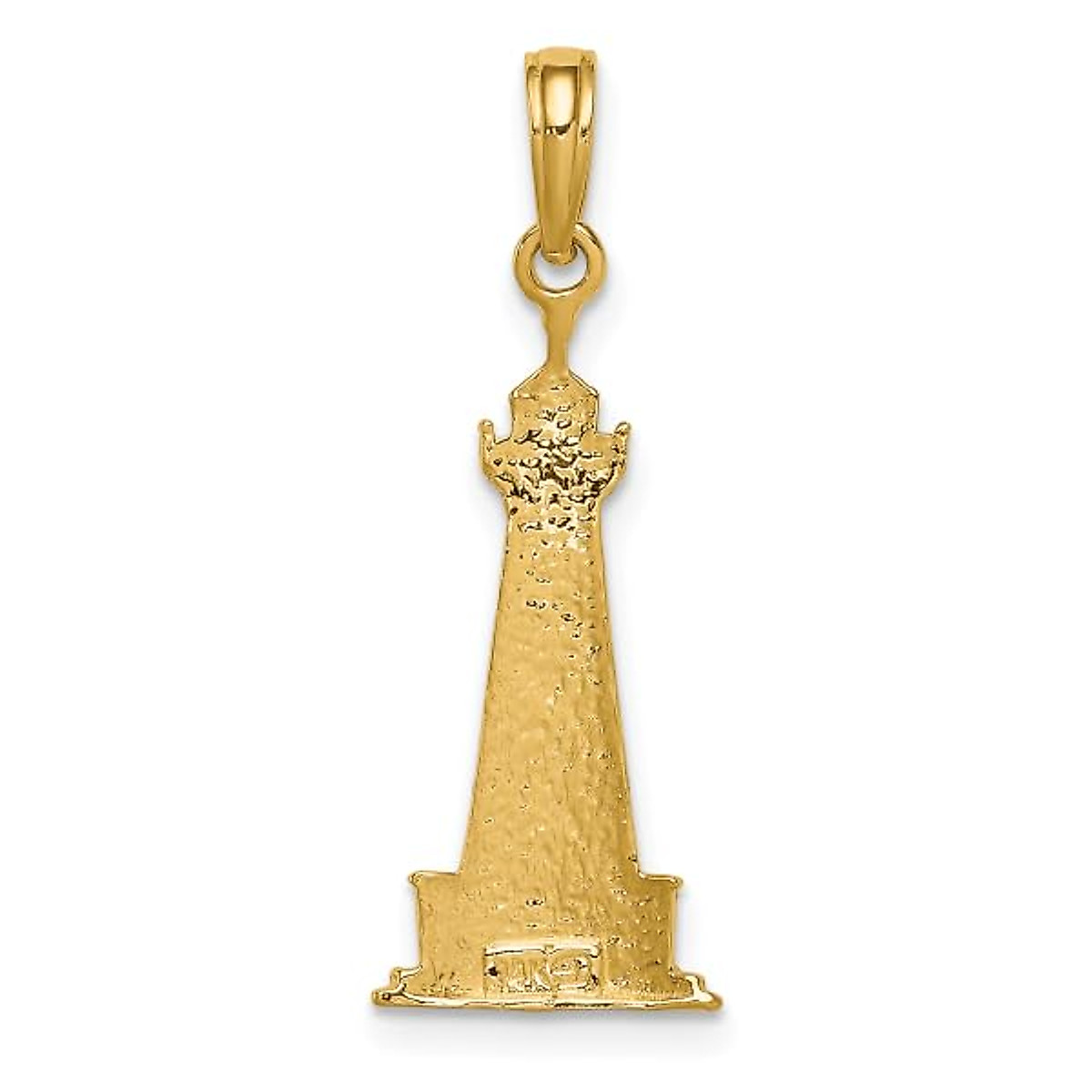 IceCarats 14K Yellow Gold Cape Hatteras Lighthouse Necklace Charm Pendant 29mm x 10mm Only