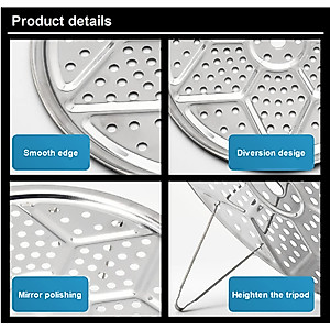 11” Pressure Cooker Canner Rack, Round Food Grade Stainless Steel Steamer Rack, Steaming Tray Stand, Cooking Toast Bread Salad, Compatible with Presto, All-American and More, Easy to clean, 2 Pack