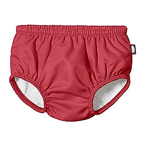 Made in USA Baby Girls and Boys Swim Diaper Cover Reusable Leakproof for Swimming Pool Lessons Beach, Red, 6