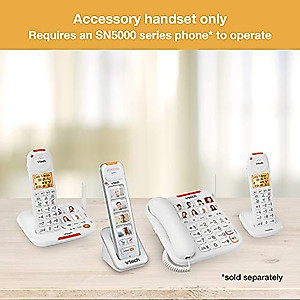 VTech SN5307 Amplified Photo DIAL Accessory Handset with Big Buttons & Large Display For SN5127 & SN5147 Senior Phone Systems, Photo Dial Handset, Cordless Phone System