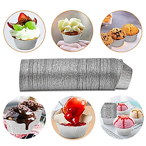 Dhieong Aluminum Foil Ramekins Little, Foil Cups [150 Pack] Ramekins Muffin Cups Durable Quality Disposable Ramekins, 4 oz Disposable Baking Cups for Cupcake Tart,Pudding,Appetizer