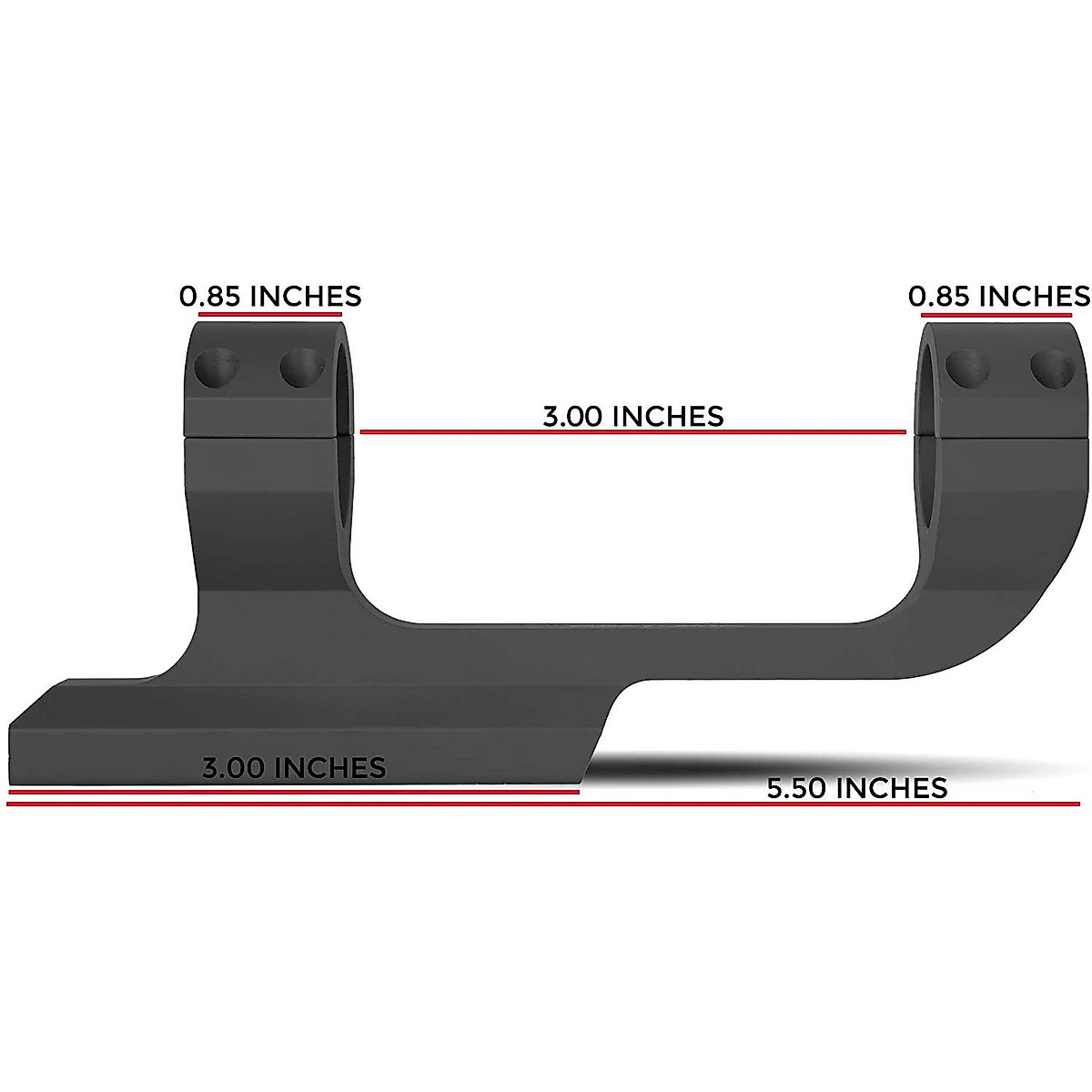 Monstrum G3 3-18x50 FFP Rifle Scope | Monstrum Extended Length Offset Scope Mount | 0 MOA | Bundle