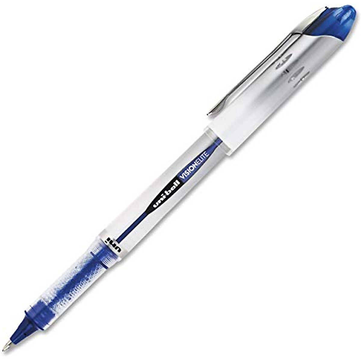Uni-Ball Vision Elite Stick Rollerball Pen, 0.8mm, Bold Point, Blue Ink, 12-Count